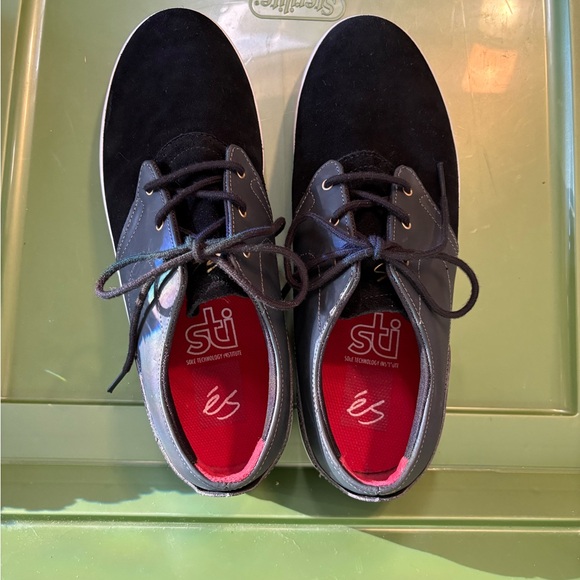 Shoes | Sole Technology Institut Sti Black And Gray Sneakers With Red ...